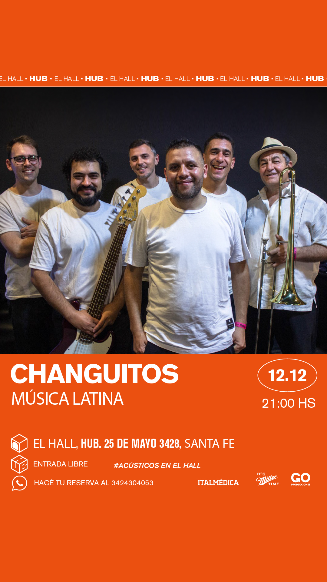 Changuitos (música latina) en HUB - Agenda
