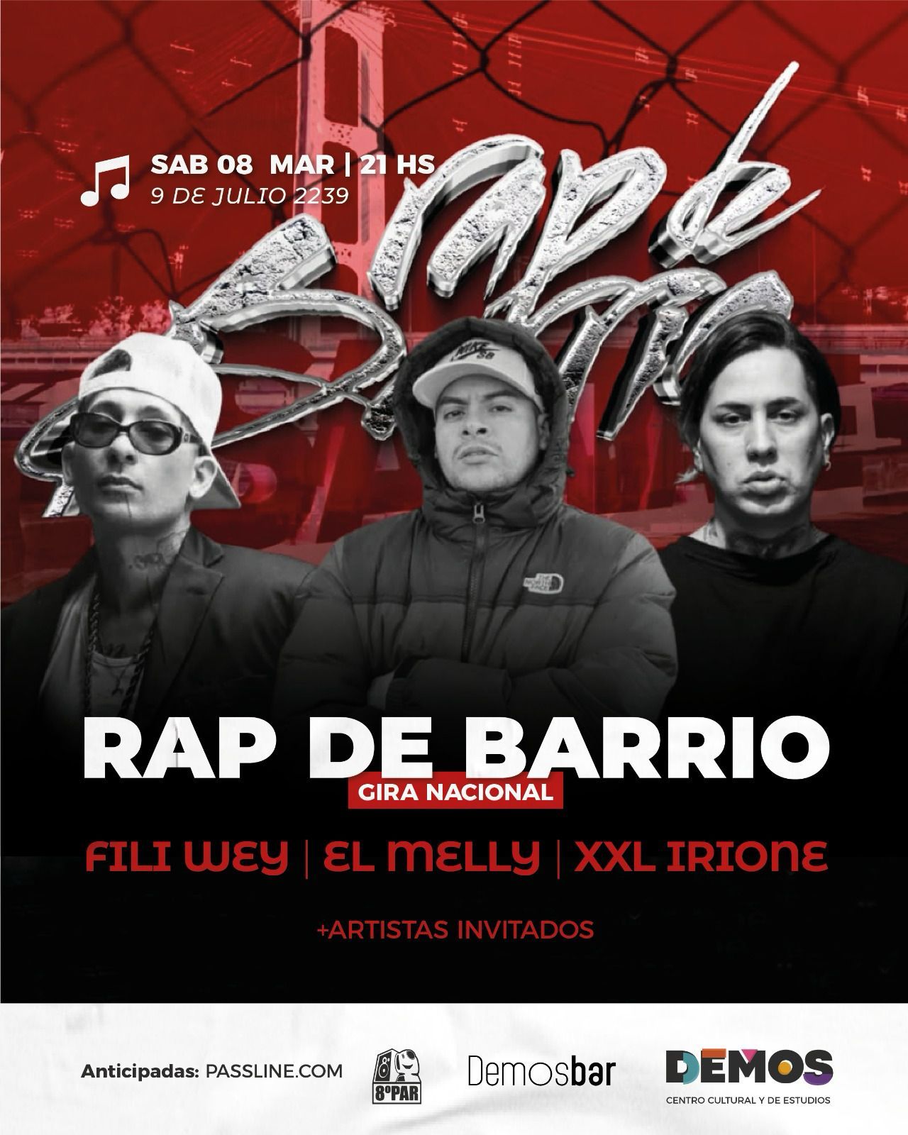 RAP DE BARRIO EN DEMOS - Agenda